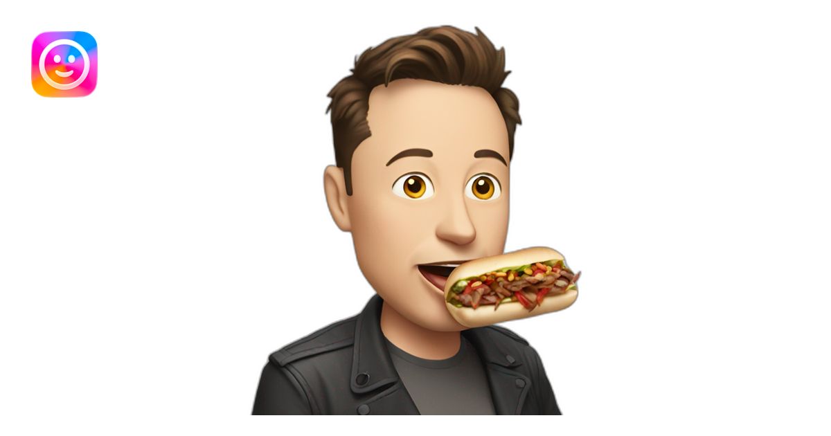 Elon musk eating kebab emoji | AI Emoji Generator