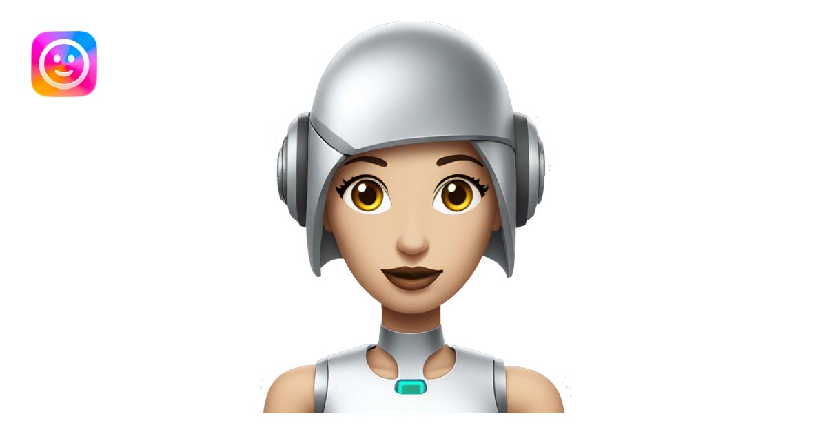 robot woman showcase runway model emoji | AI Emoji Generator