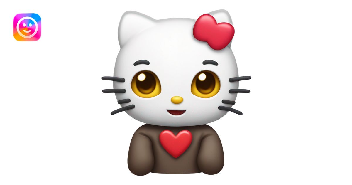 Hello kitty with heart eyes emoji | AI Emoji Generator