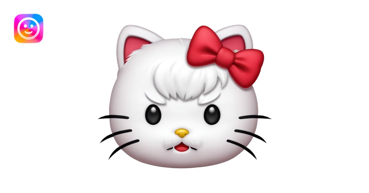 Angry hello kitty emoji | AI Emoji Generator