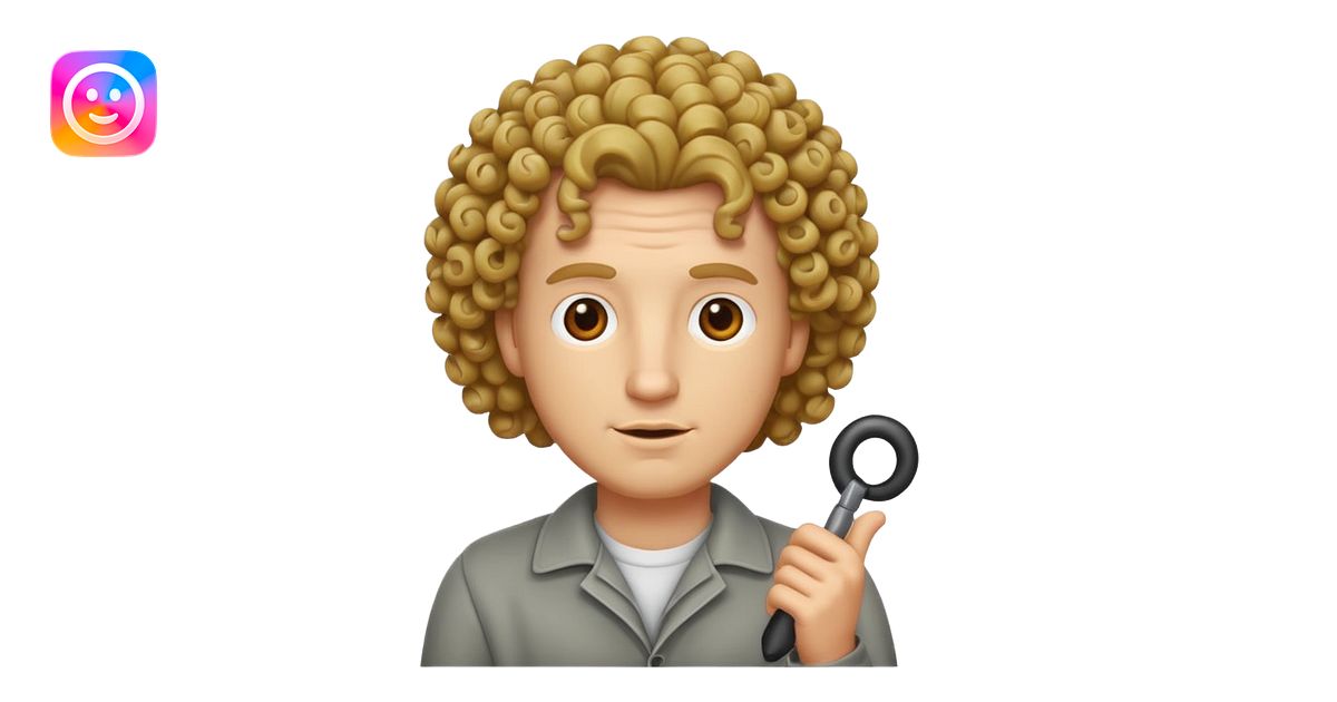 White guy with curls emoji | AI Emoji Generator