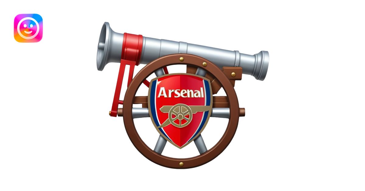 Arsenal football club crest with cannon, high definition, precise ...