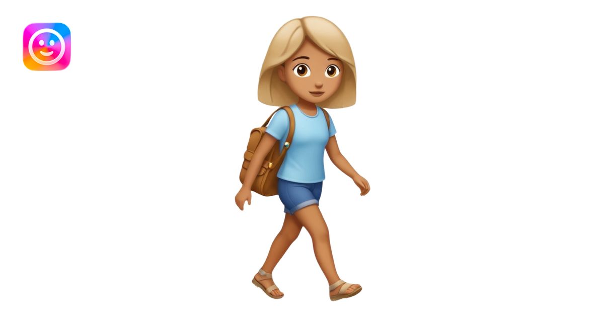 Girl walk emoji | AI Emoji Generator