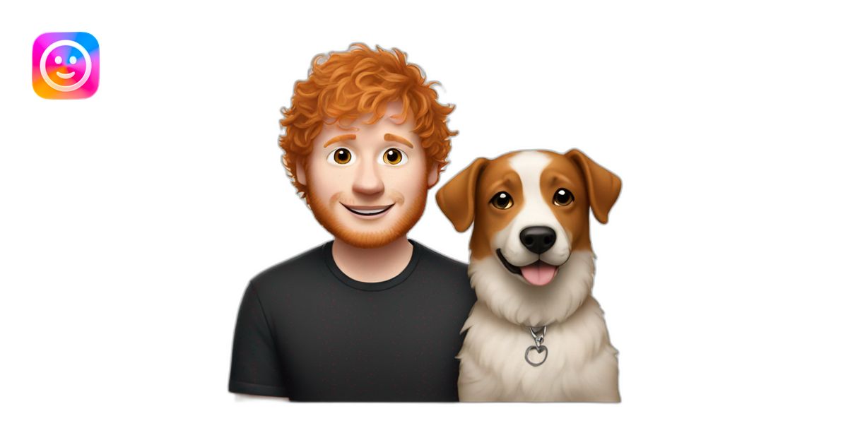ed sheeran and a dog emoji | AI Emoji Generator