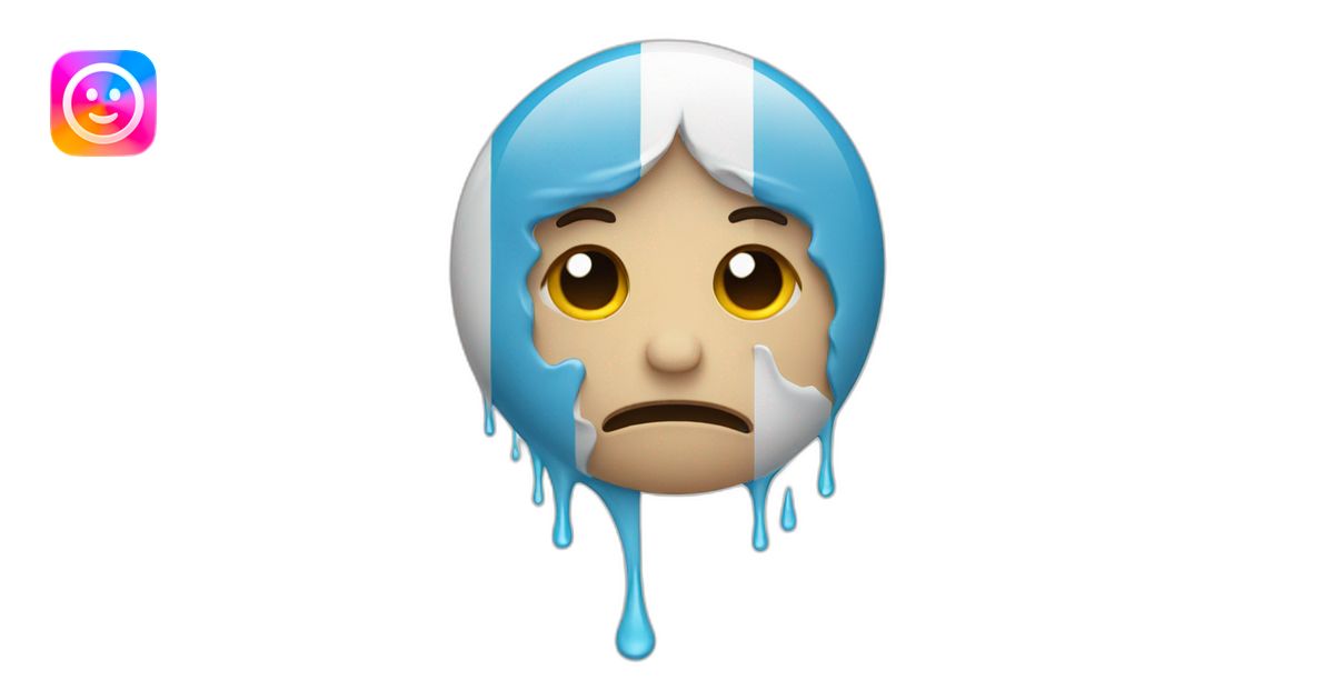 sob emoji with tears made of argentina flag colors emoji | AI Emoji ...