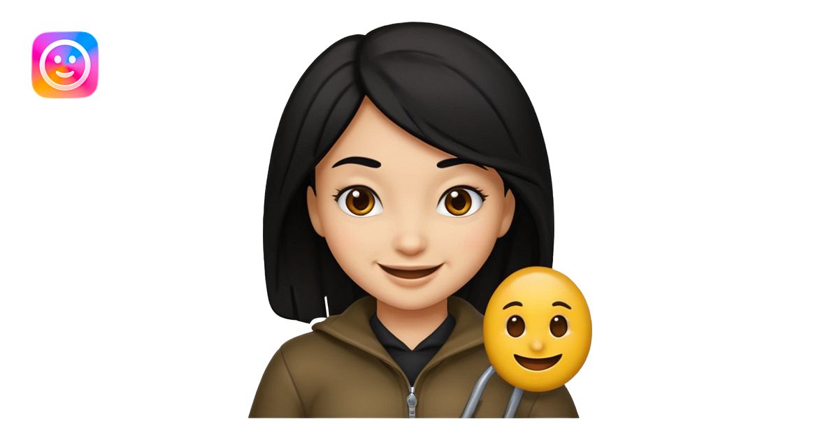 Girl robber emoji black hair emoji | AI Emoji Generator