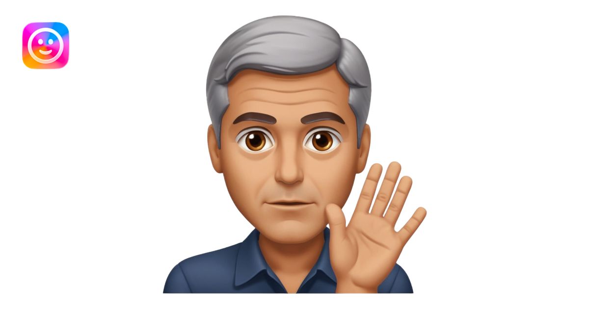 George clooney hand slapping face emoji | AI Emoji Generator