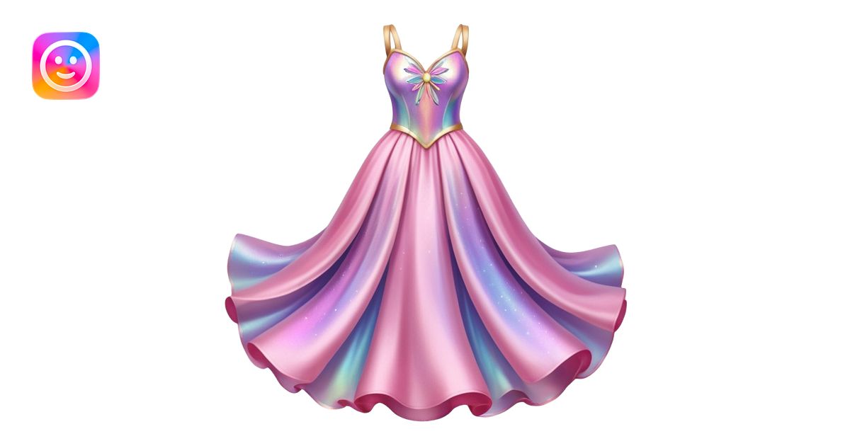 Realistic pink fairy sparkle dress emoji | AI Emoji Generator