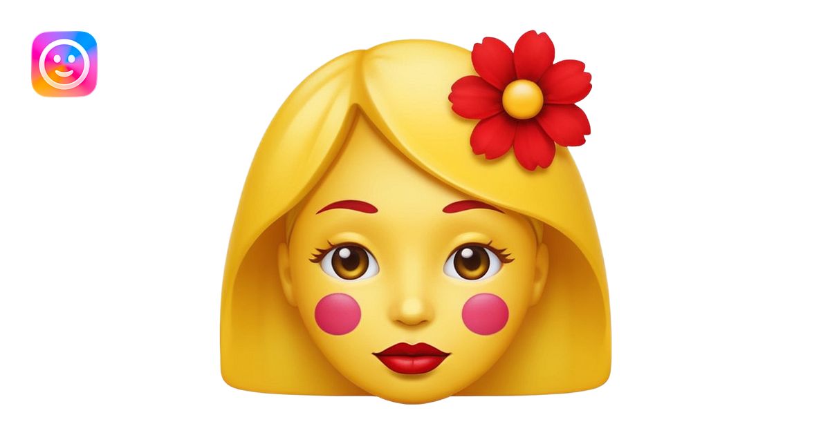 Create an yellow circle face emoji that lips are big, red, shiney and ...