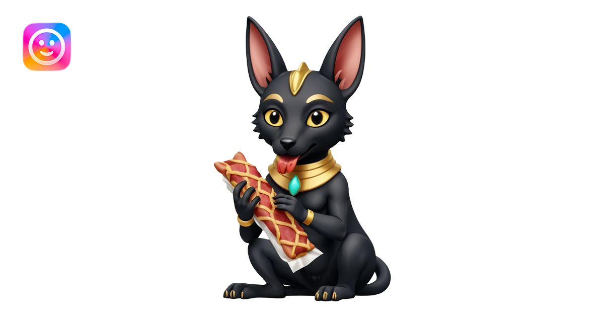 mean Short-eared Black fur beautiful female alien anubis puppy statue ...