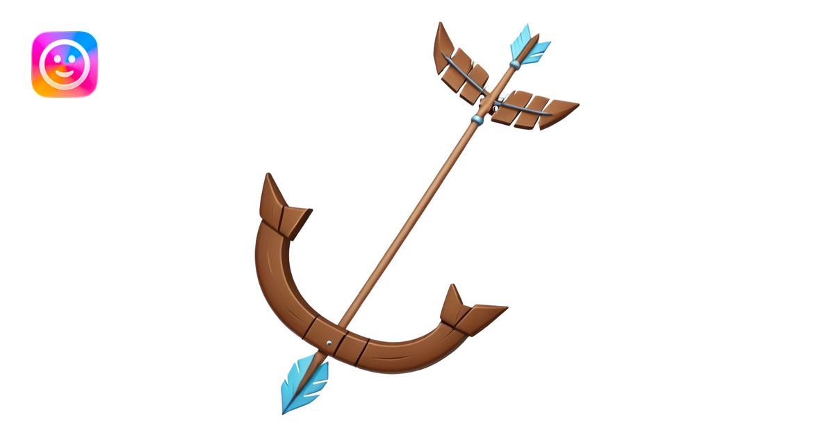 Arrow frozen mid-release, bow vibrating emoji | AI Emoji Generator