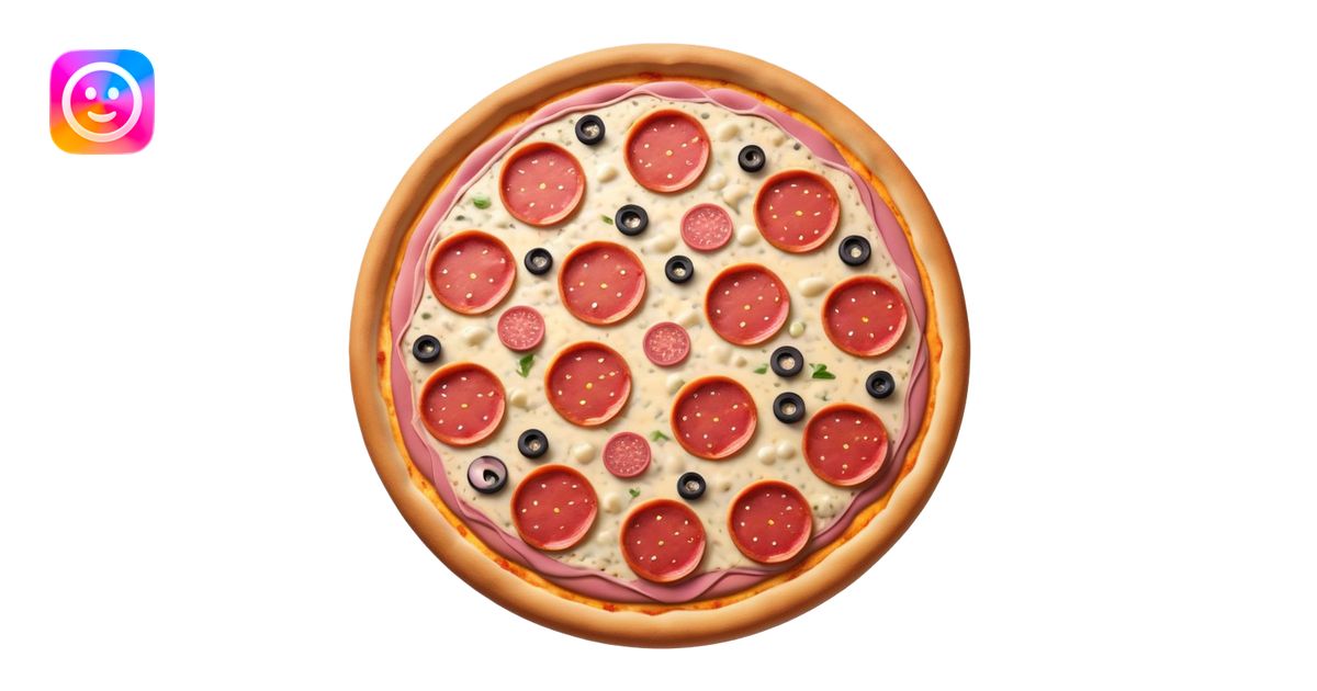 Pink pepperoni pizza emoji | AI Emoji Generator