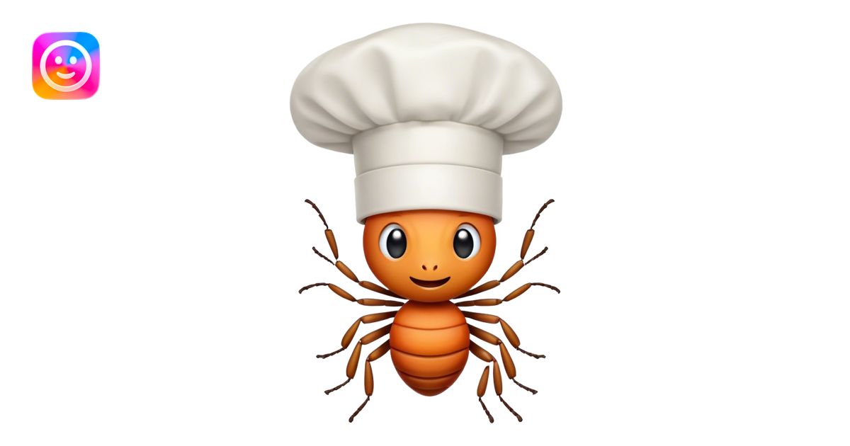 Bug with a chef hat emoji | AI Emoji Generator