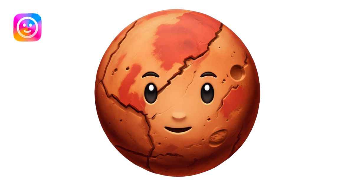 planet mars in space emoji | AI Emoji Generator