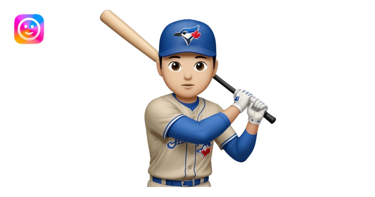 MLB TORONTO BLUE JAYS hitting Ohtani from LA Dodgers with a bat emoji ...