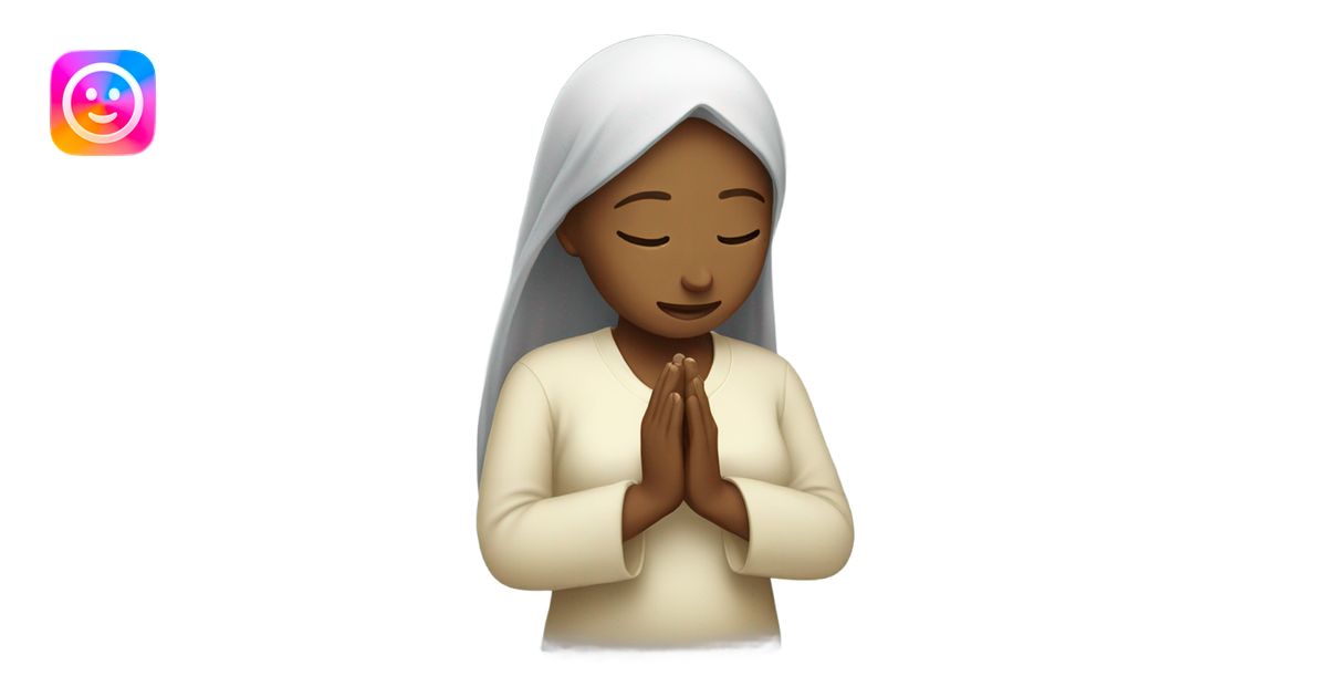 Women praying emoji | AI Emoji Generator