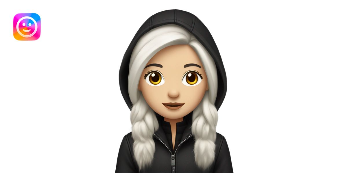 White-skinned hair with hazel eyes and dark long straight hair wearing ...