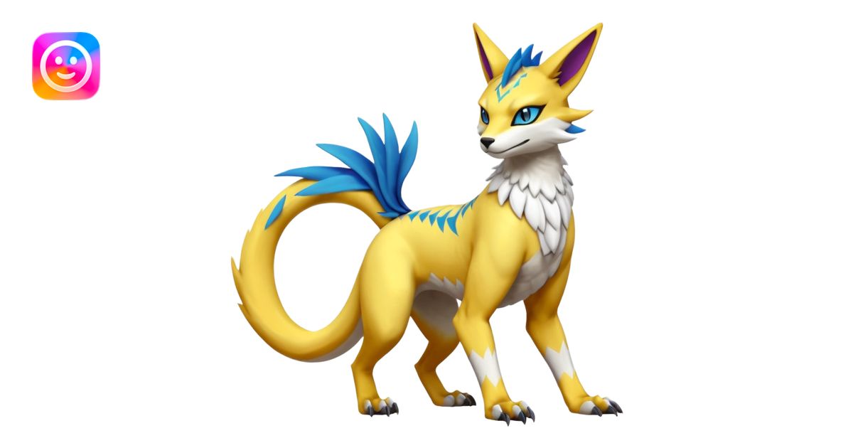 Renamon-Zeraora-Bastet-Latias-Vernid-Sergal-fusion-hybrid-creature ...