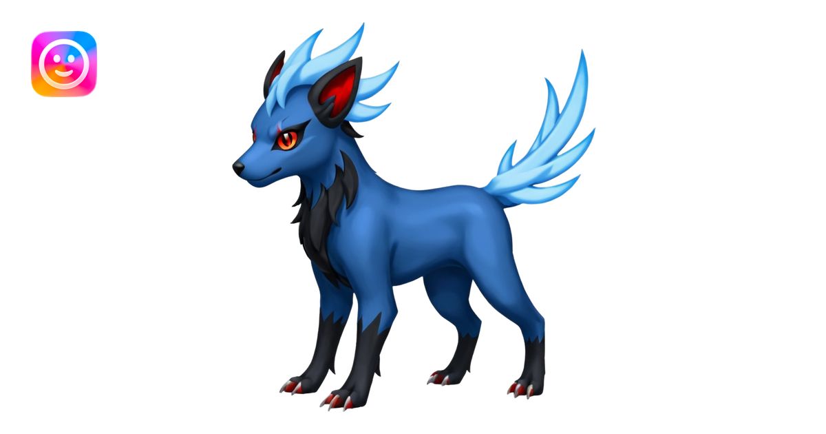 Houndoom-Manectric-Absol-Luxray-fusion (full body) emoji | AI Emoji ...
