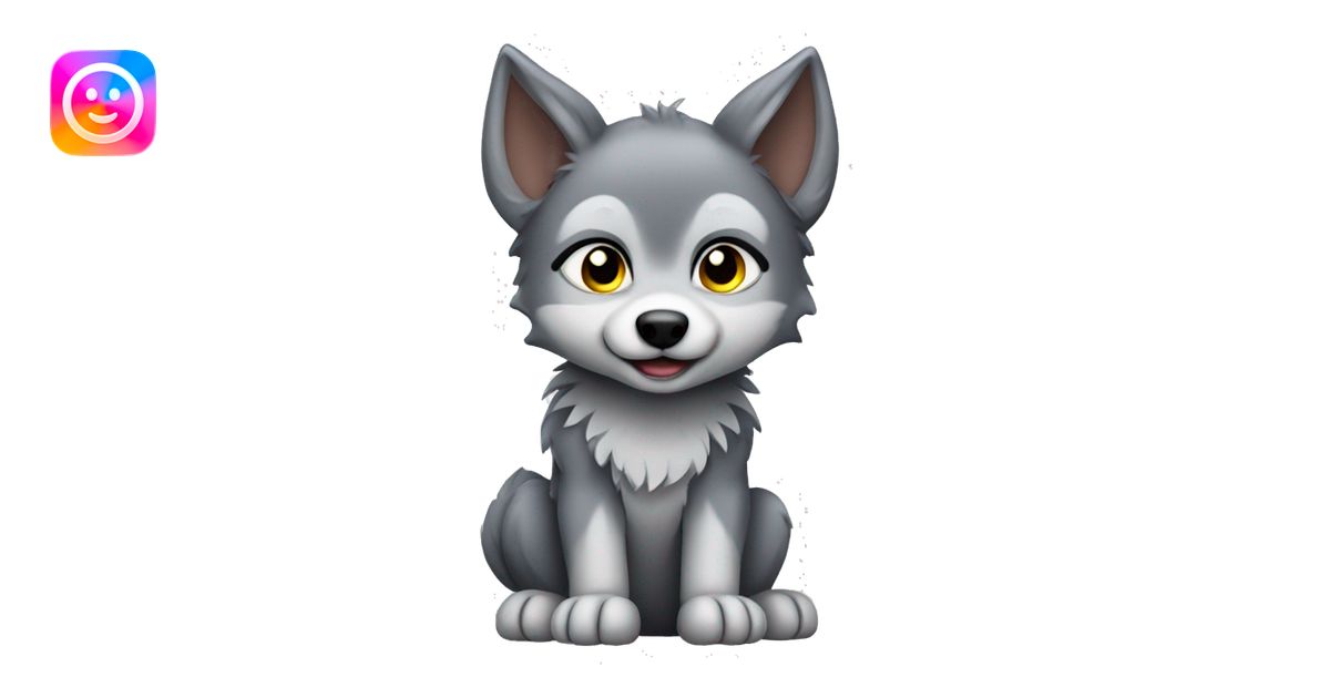 Wolf Cub emoji | AI Emoji Generator