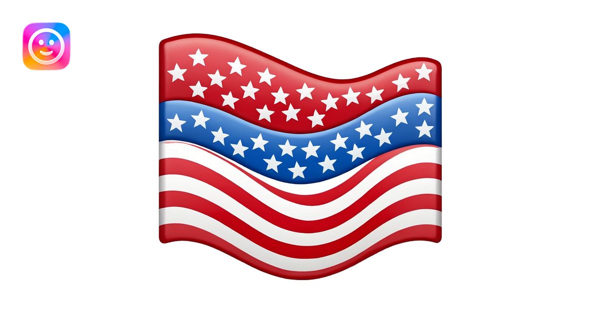 US flag turned upside down with stars on bottom emoji | AI Emoji Generator