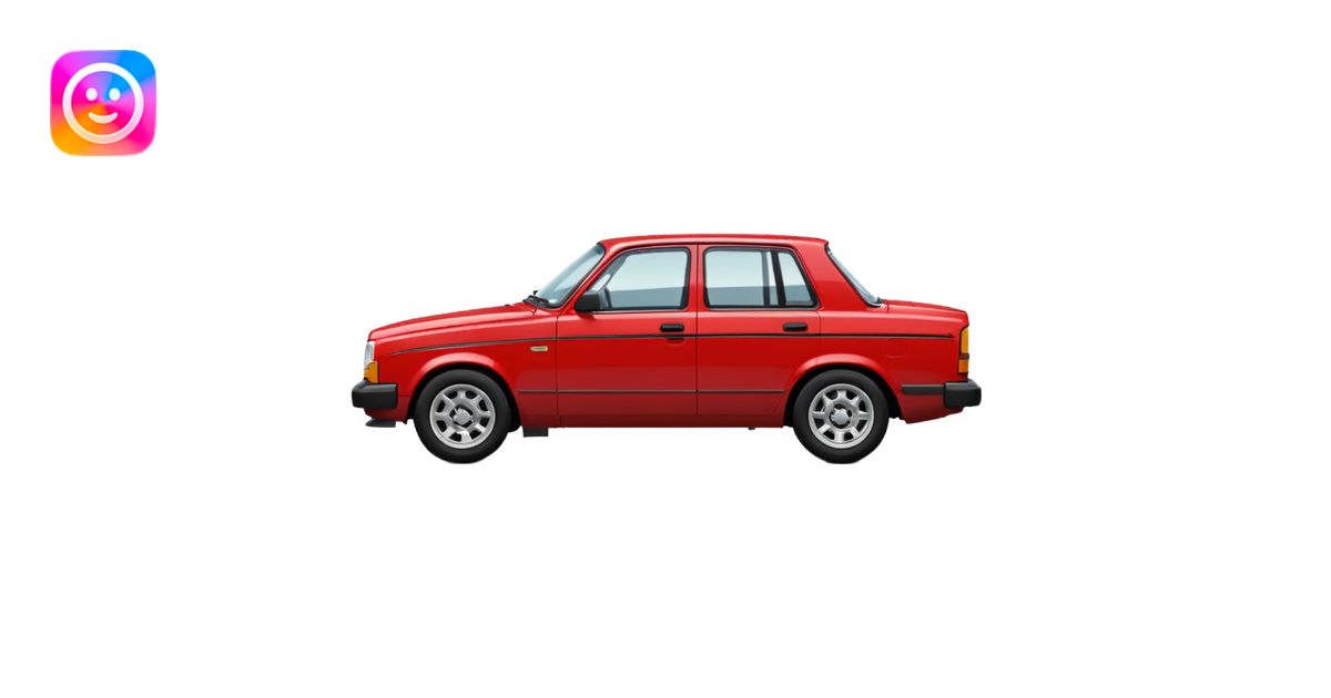 red Volvo 240 car, side view emoji | AI Emoji Generator
