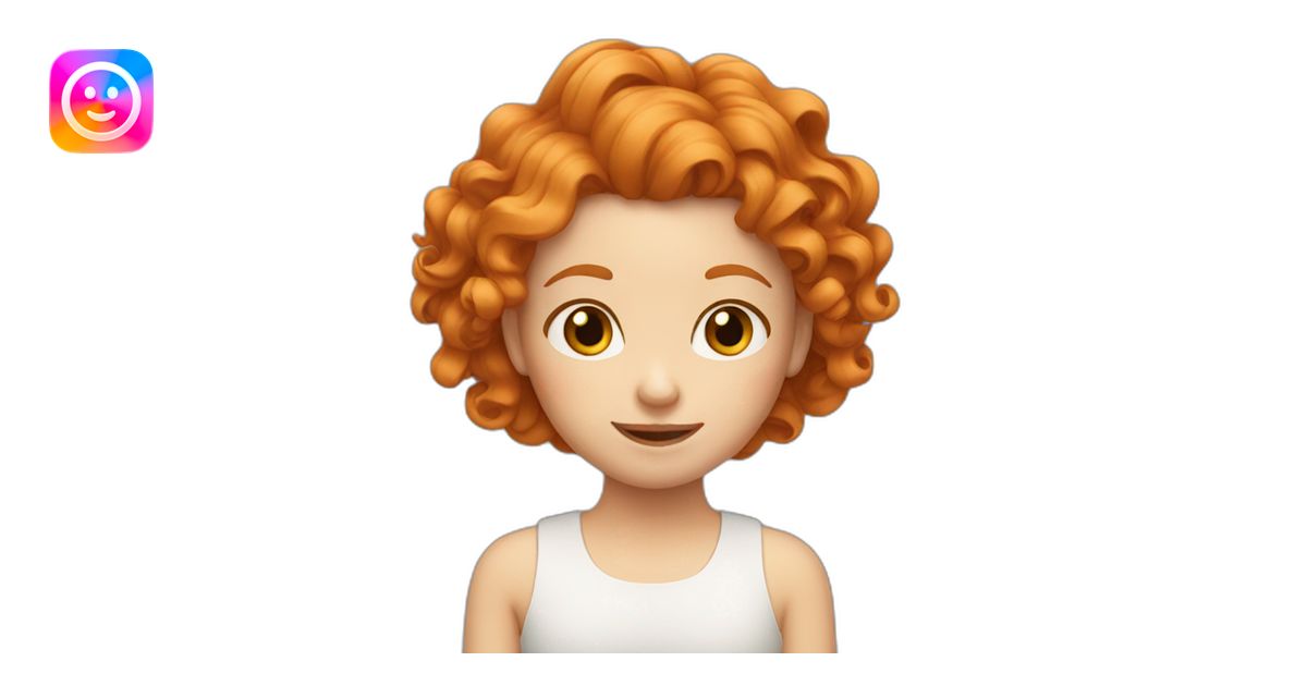 Ginger girl curls emoji | AI Emoji Generator