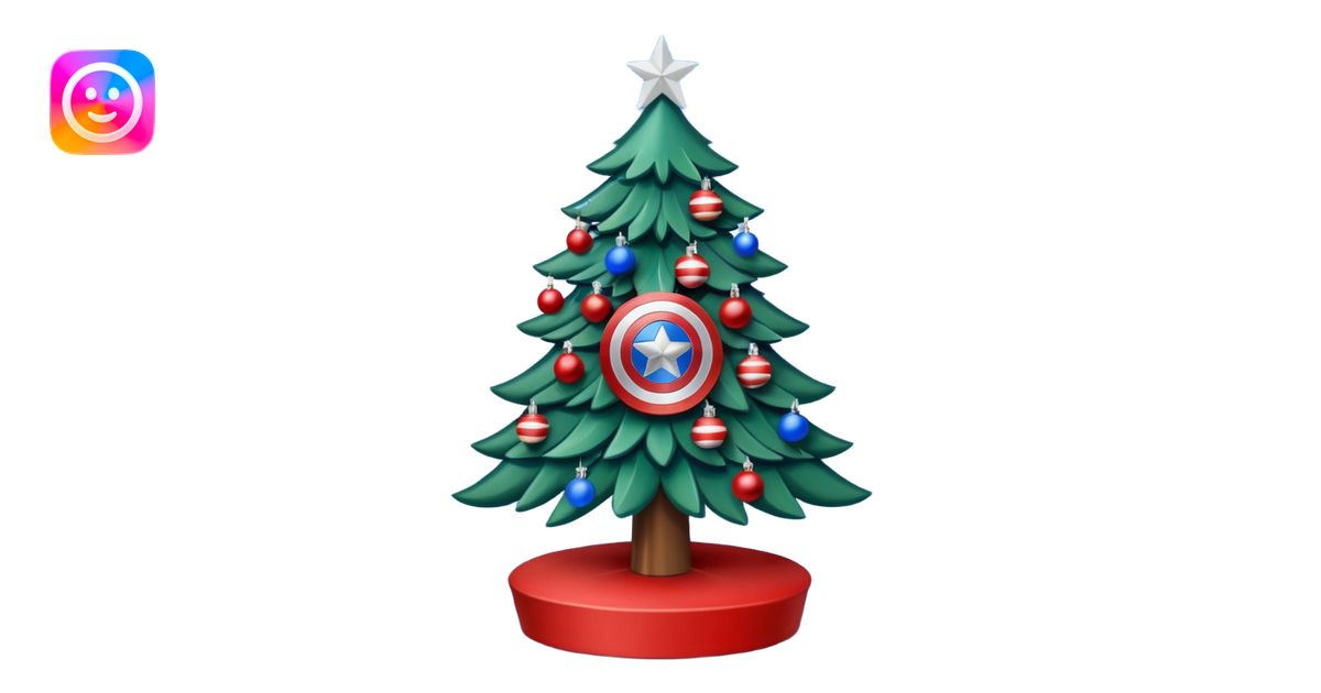 Captain America Christmas tree emoji | AI Emoji Generator