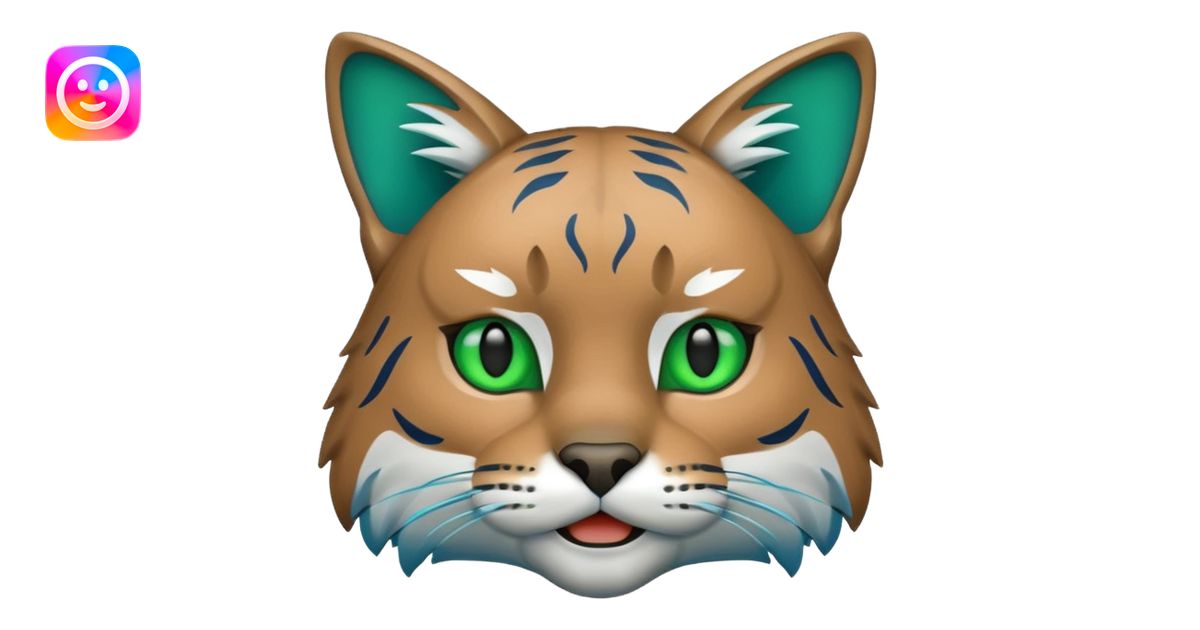 Georgia College and State University Bobcat green and blue mascot emoji ...