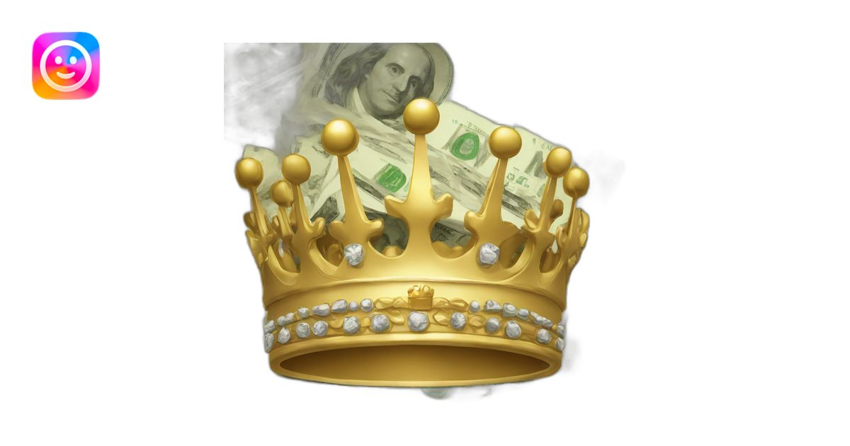CROWN ON MONEY emoji | AI Emoji Generator