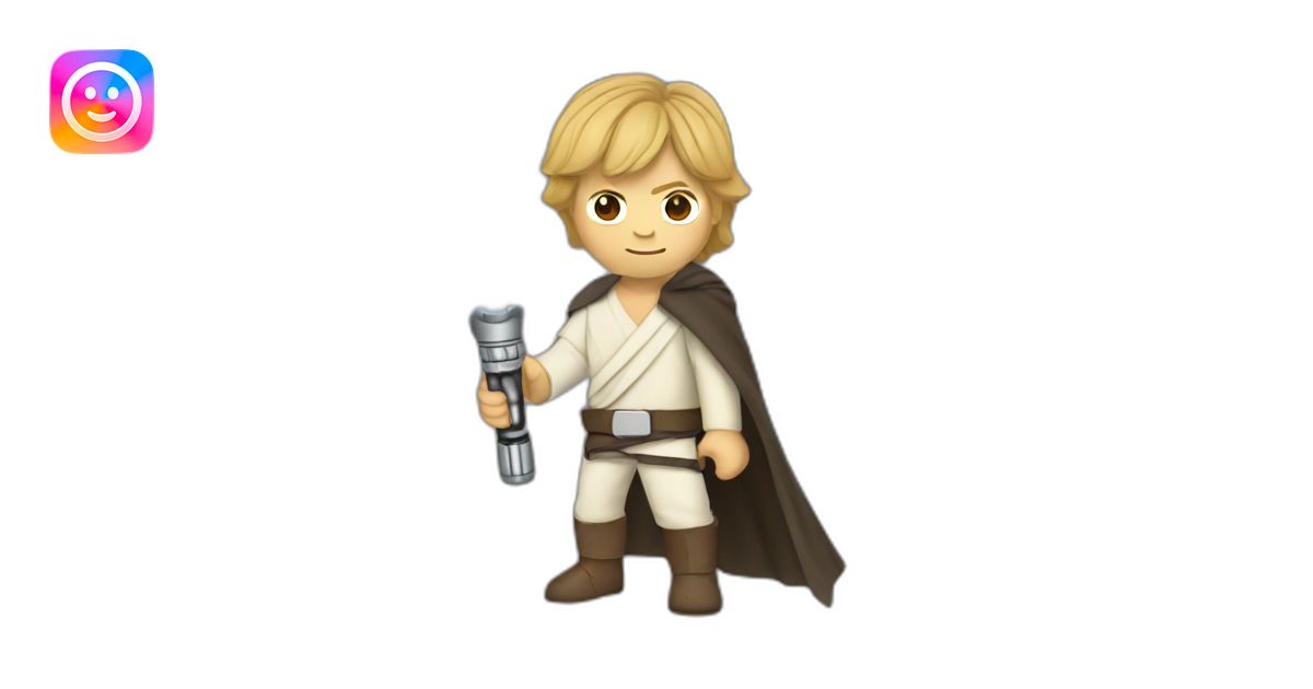 luke skywalker with lightsaber emoji | AI Emoji Generator