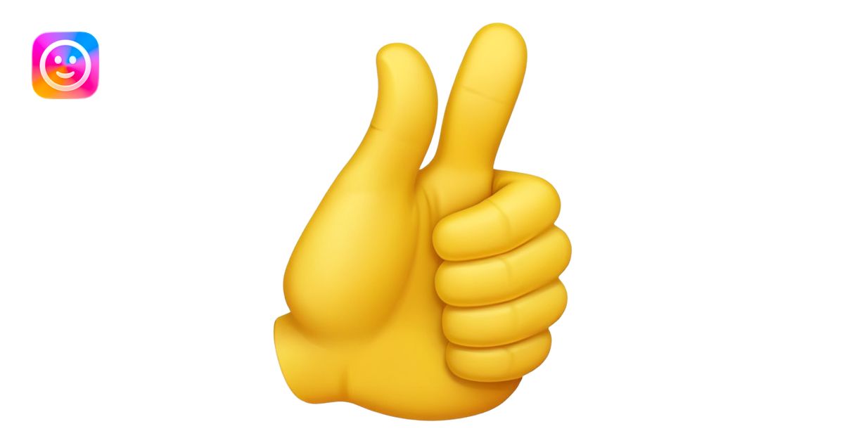 Yellow thumb up facing forward emoji | AI Emoji Generator