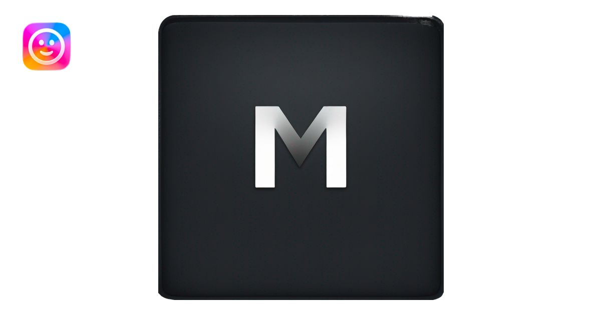 Black square with EQ written in the middle emoji | AI Emoji Generator