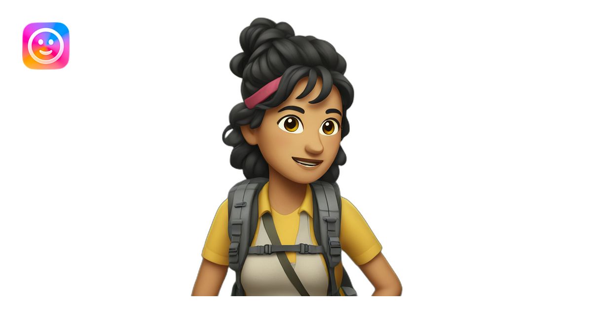 Xochitl Gomez hiking emoji | AI Emoji Generator
