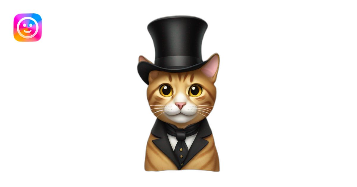 cat with tophat emoji | AI Emoji Generator
