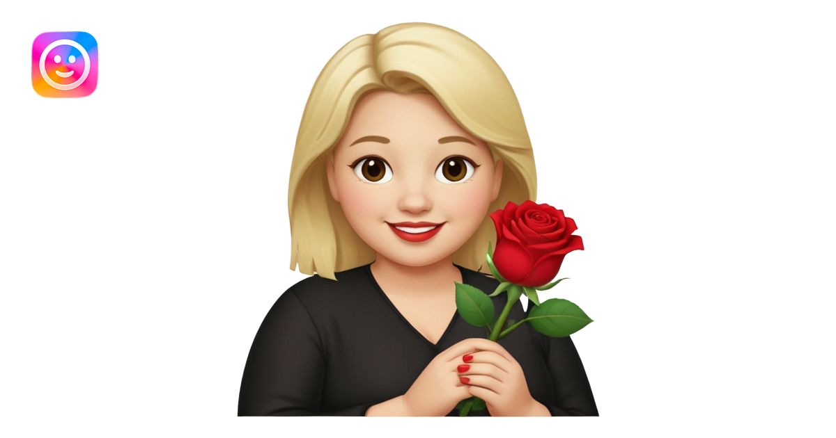 ash Trevino is a fat girl with blonde hair and has a rose in her hand ...