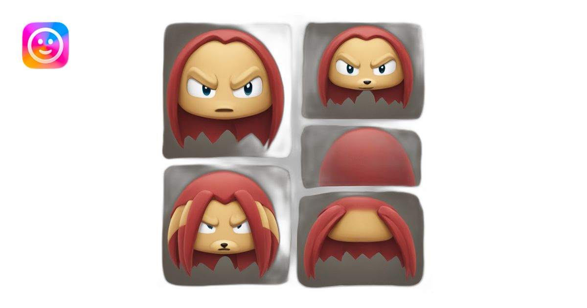 Knuckles the echidna from sonic emoji | AI Emoji Generator