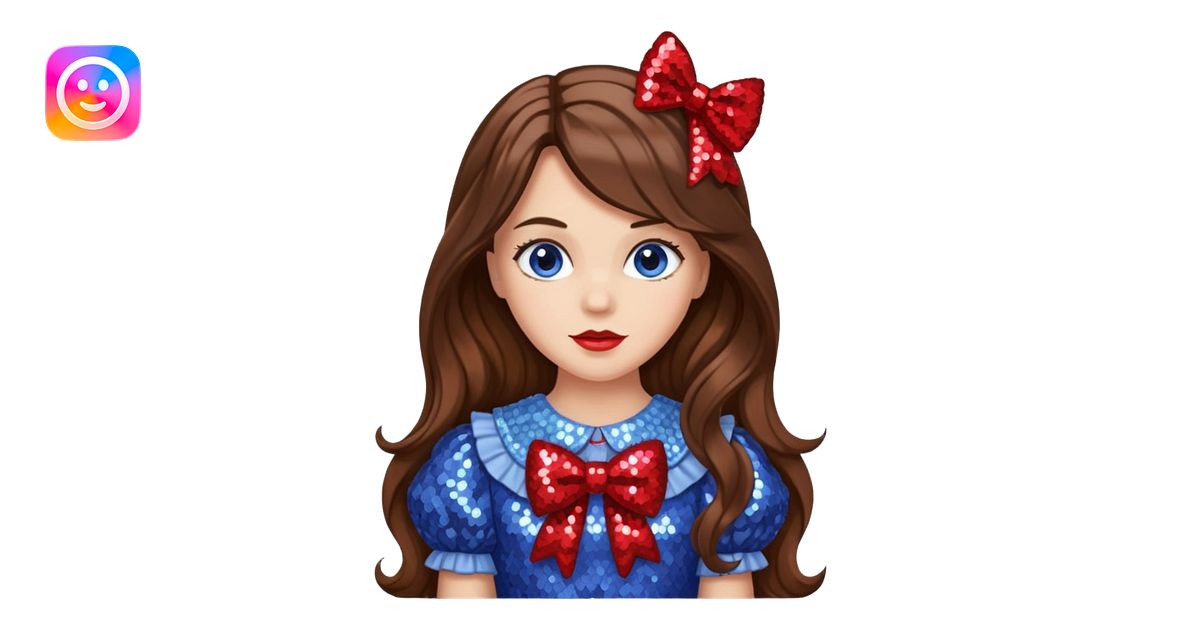 Dorothy Gale from the Wizard of Oz with long brown hair, periwinkle ...