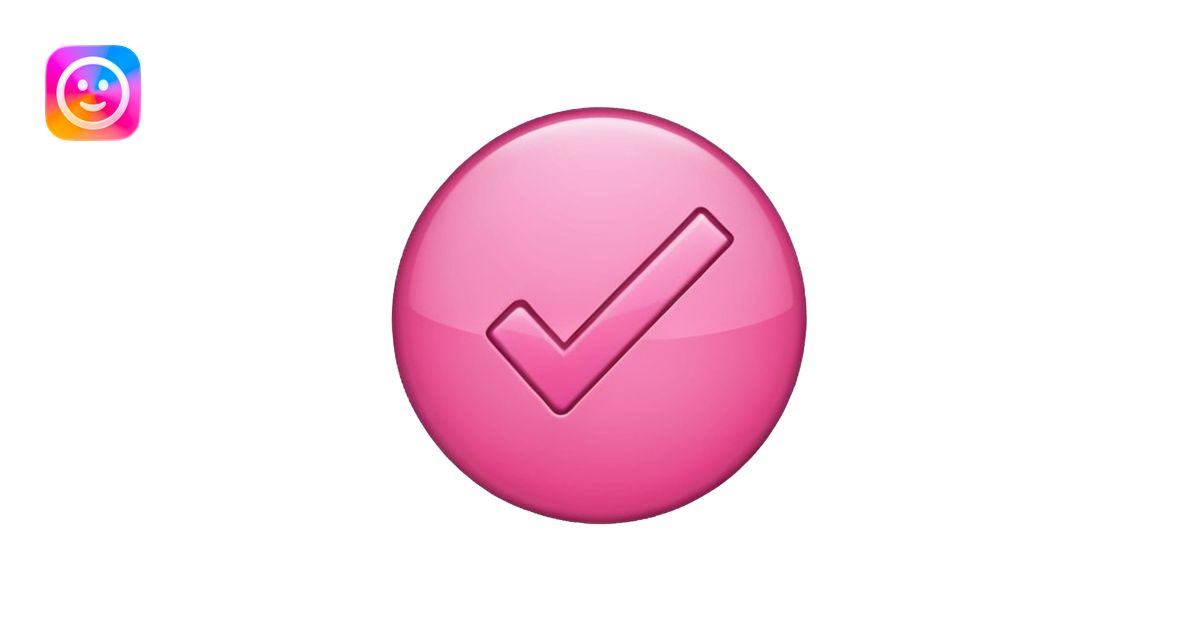 check mark pink анимированные emoji | AI Emoji Generator