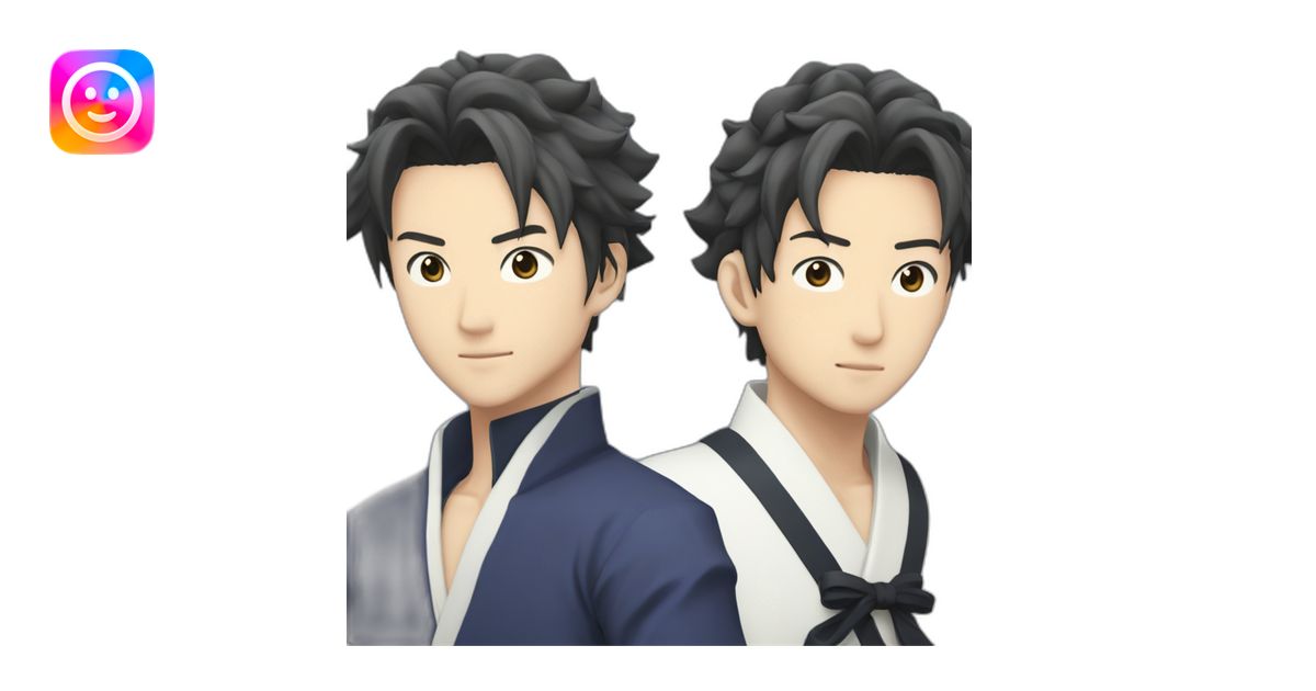 gojo satoru with kamado tanjiro emoji | AI Emoji Generator