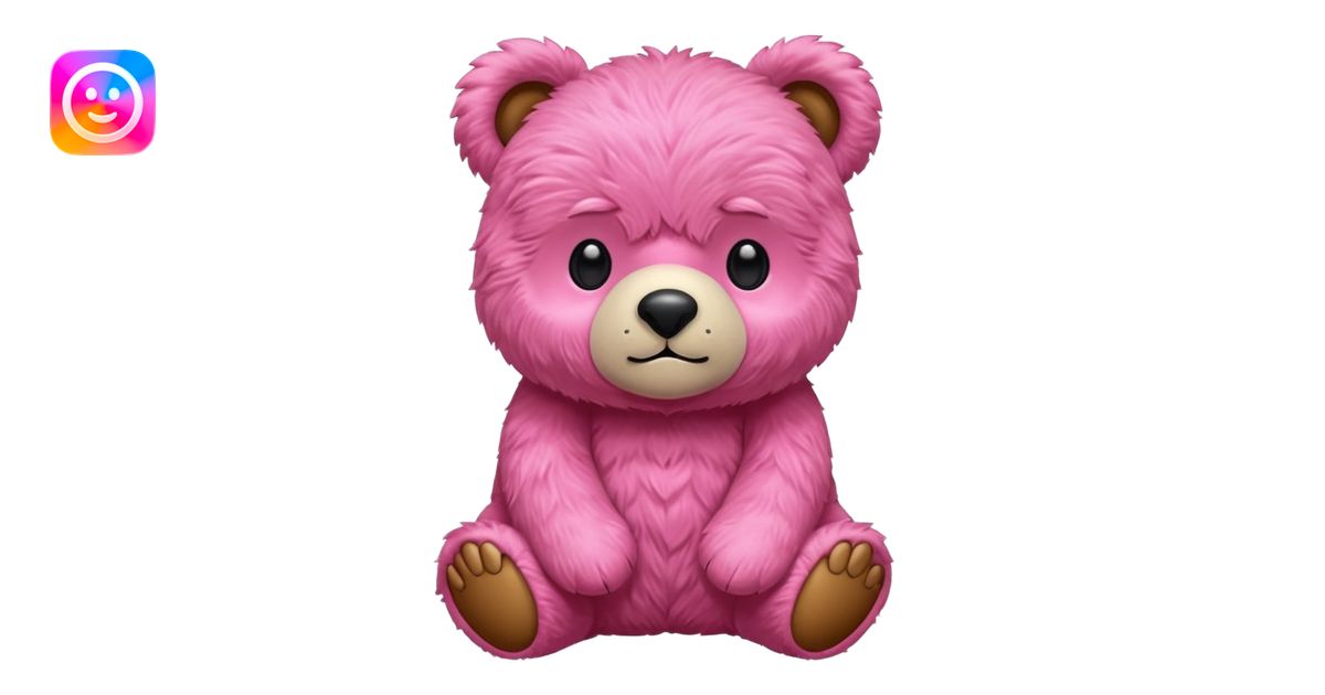 Osito rosado emoji | AI Emoji Generator