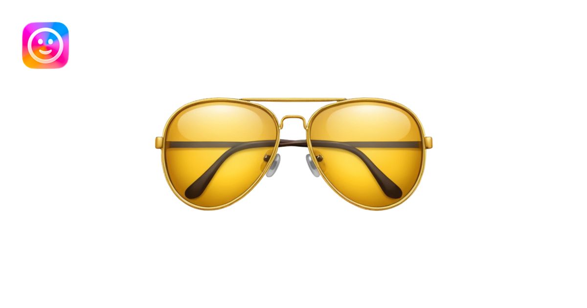 golden-yellow aviator Glasses emoji | AI Emoji Generator