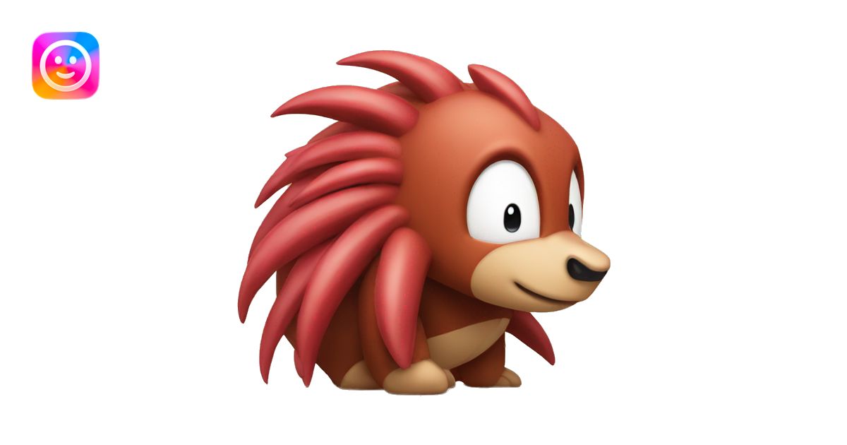 Knuckles the echidna emoji | AI Emoji Generator