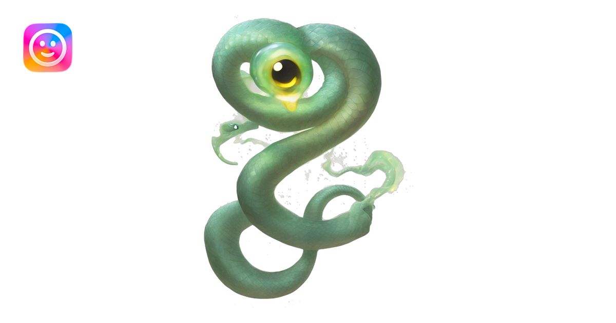 A small, pale, ethereal serpent with a delicate, almost translucent ...