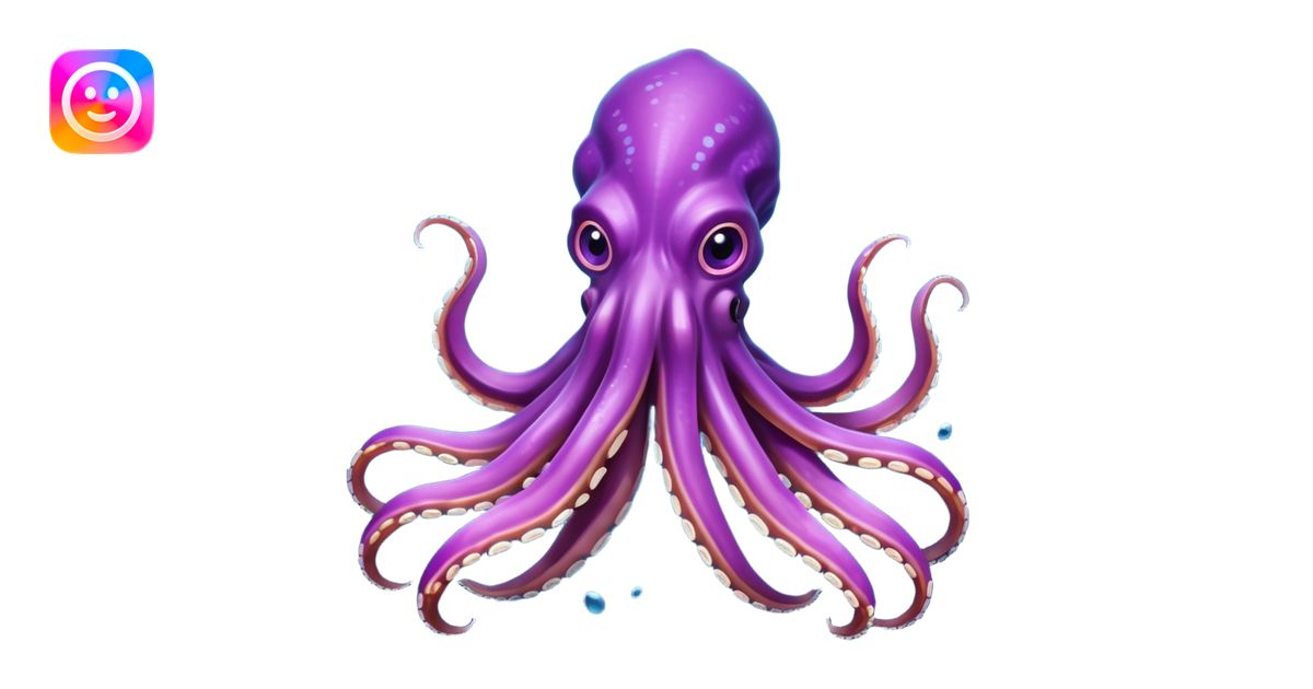 Giant Squid – Huge squid with long curling arms emoji | AI Emoji Generator