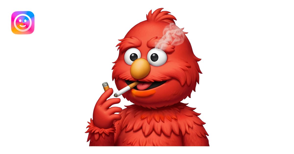 elmo smoking emoji | AI Emoji Generator