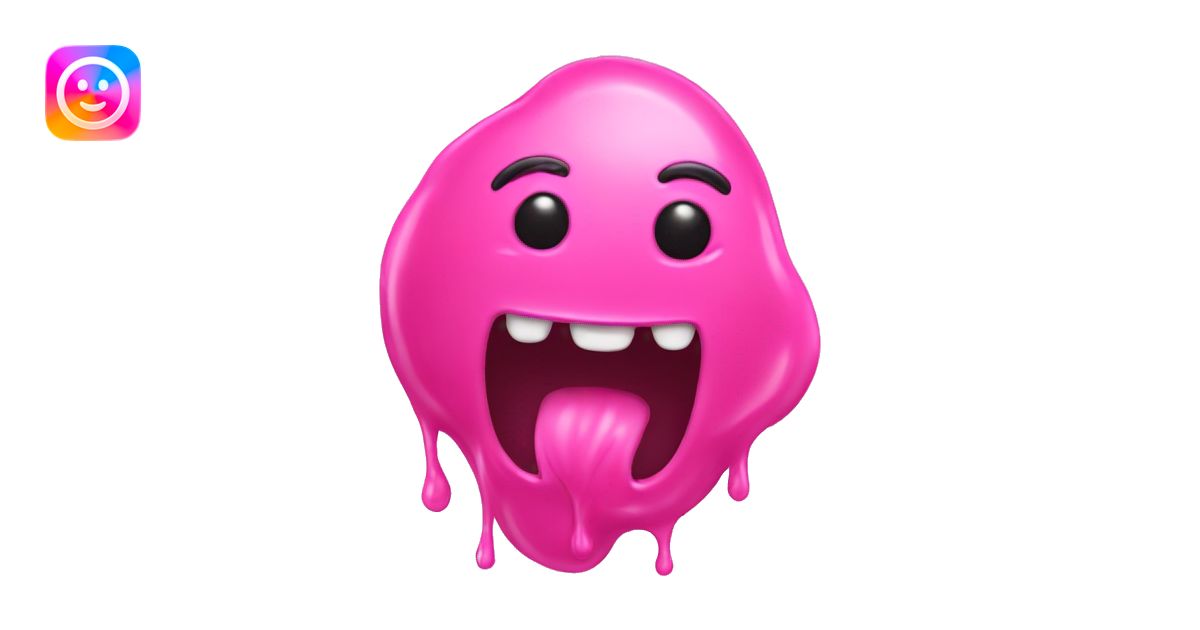 Slime pink emoji | AI Emoji Generator