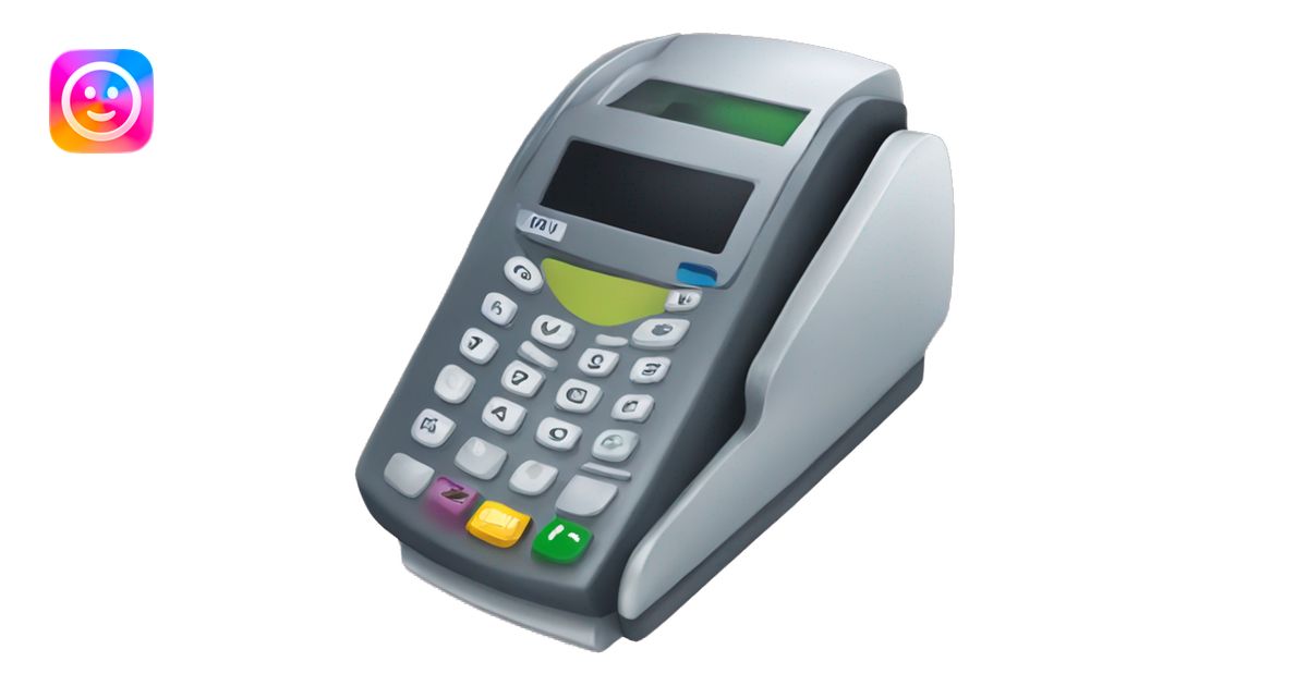 Debit card and payment terminal emoji | AI Emoji Generator