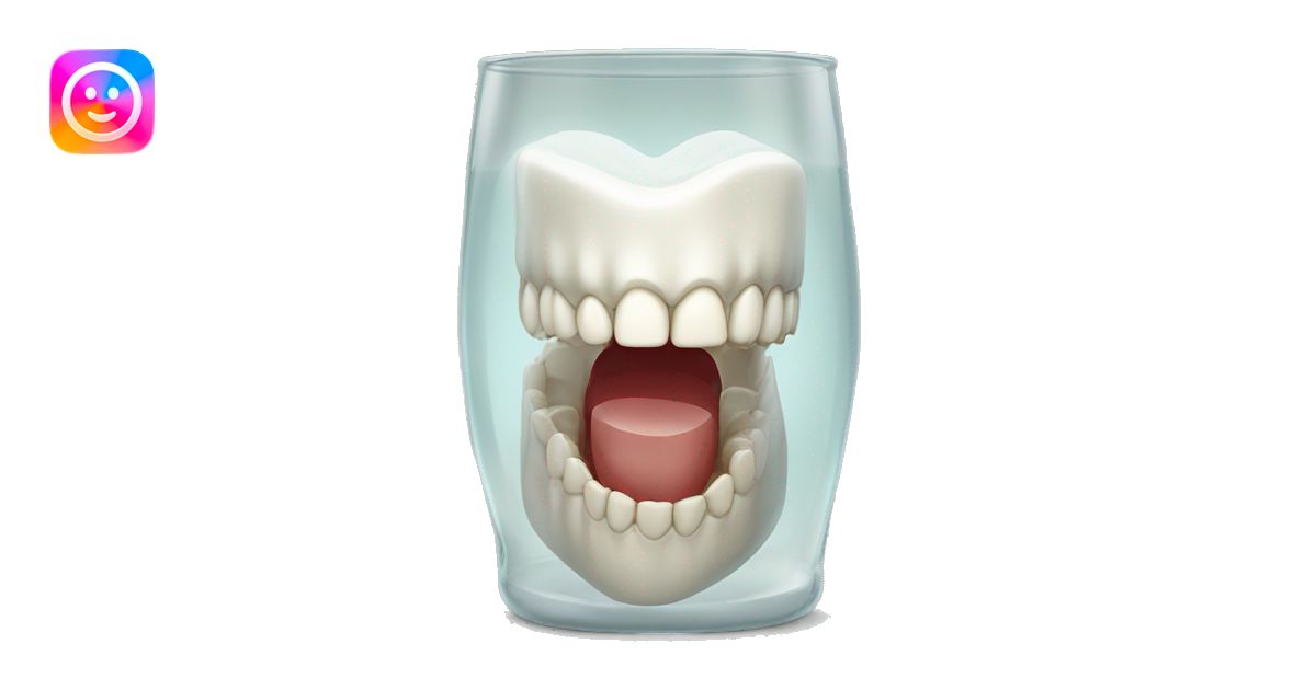 dentures in glass emoji | AI Emoji Generator