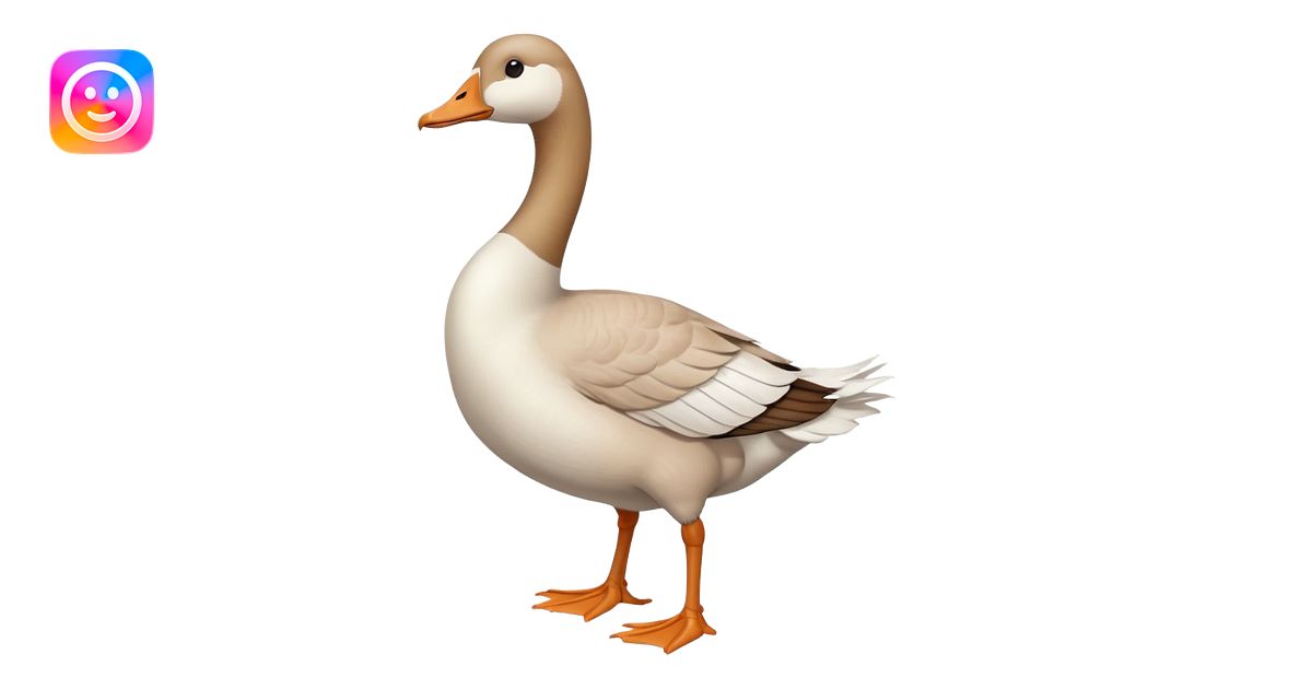 goose with a human female feet emoji | AI Emoji Generator
